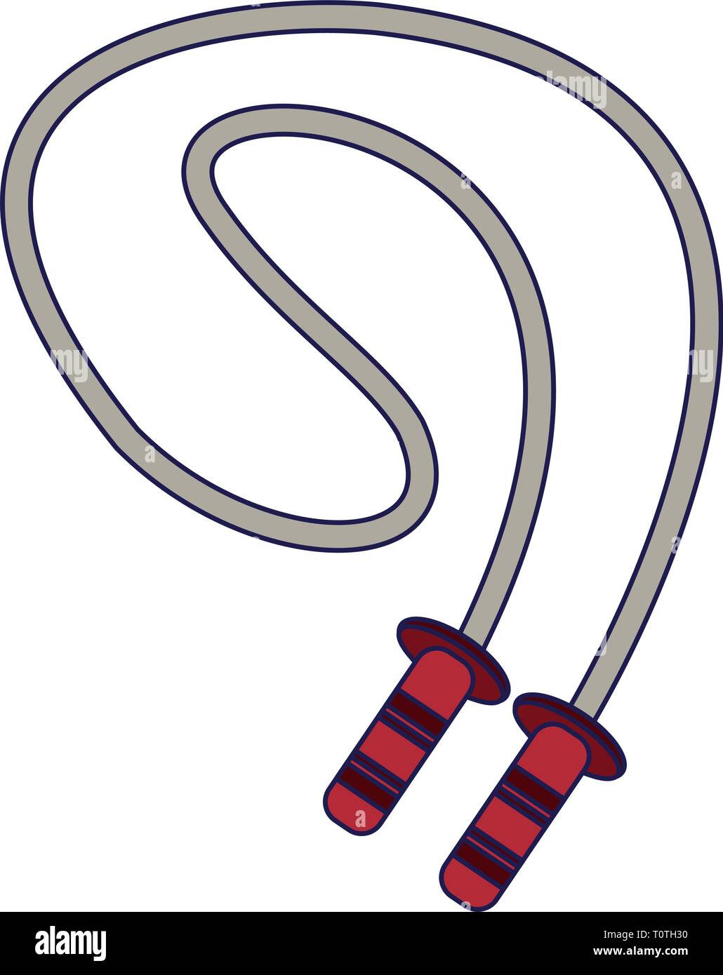 Fitness jumping rope isolated blue lines Stock Vector Image & Art - Alamy