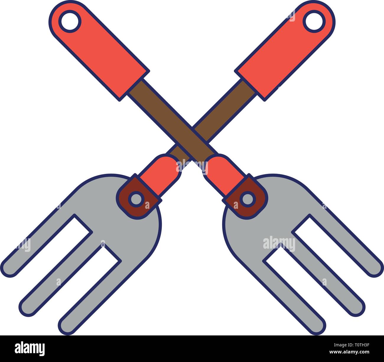 Rake shovel crossed hi-res stock photography and images - Alamy
