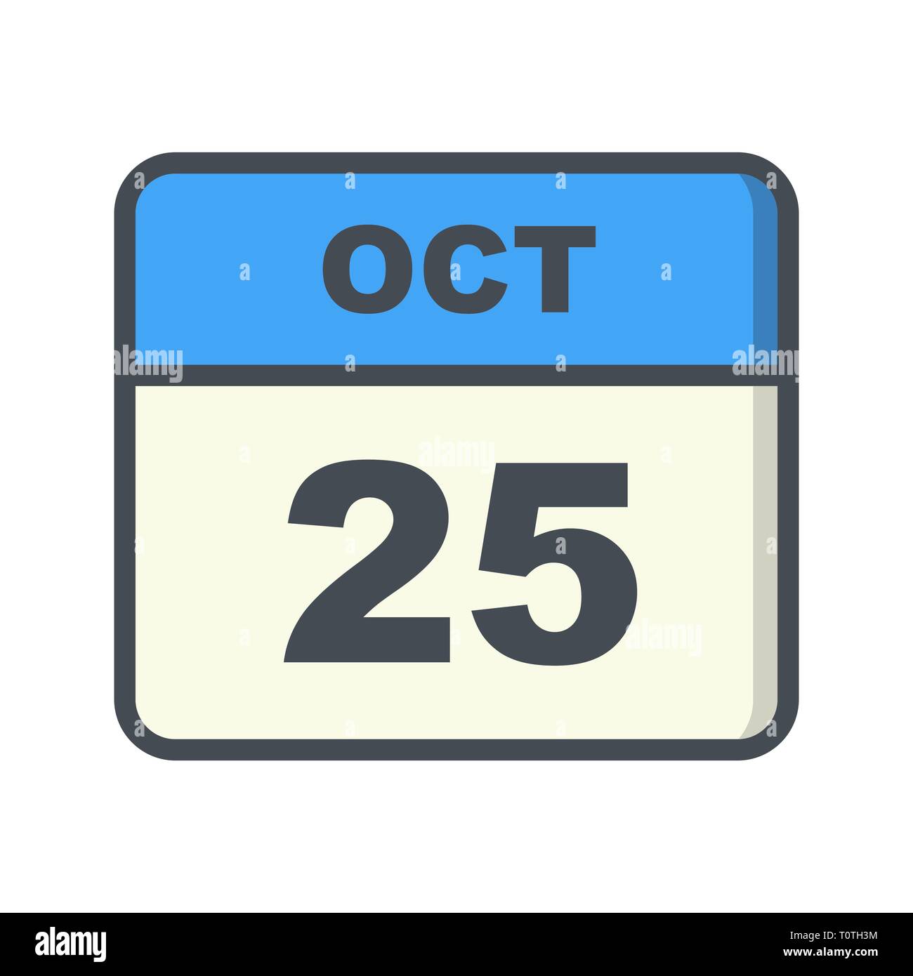 October 25th Date on a Single Day Calendar Stock Photo - Alamy