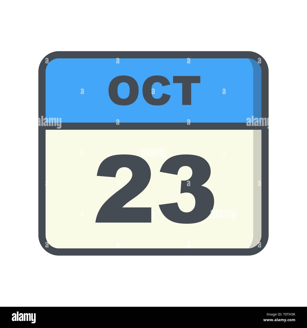 October 23rd Date on a Single Day Calendar Stock Photo - Alamy