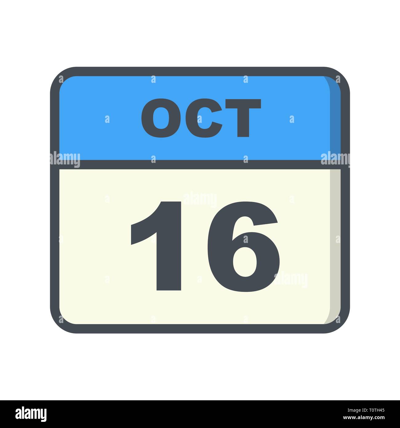 October 16th Date on a Single Day Calendar Stock Photo - Alamy
