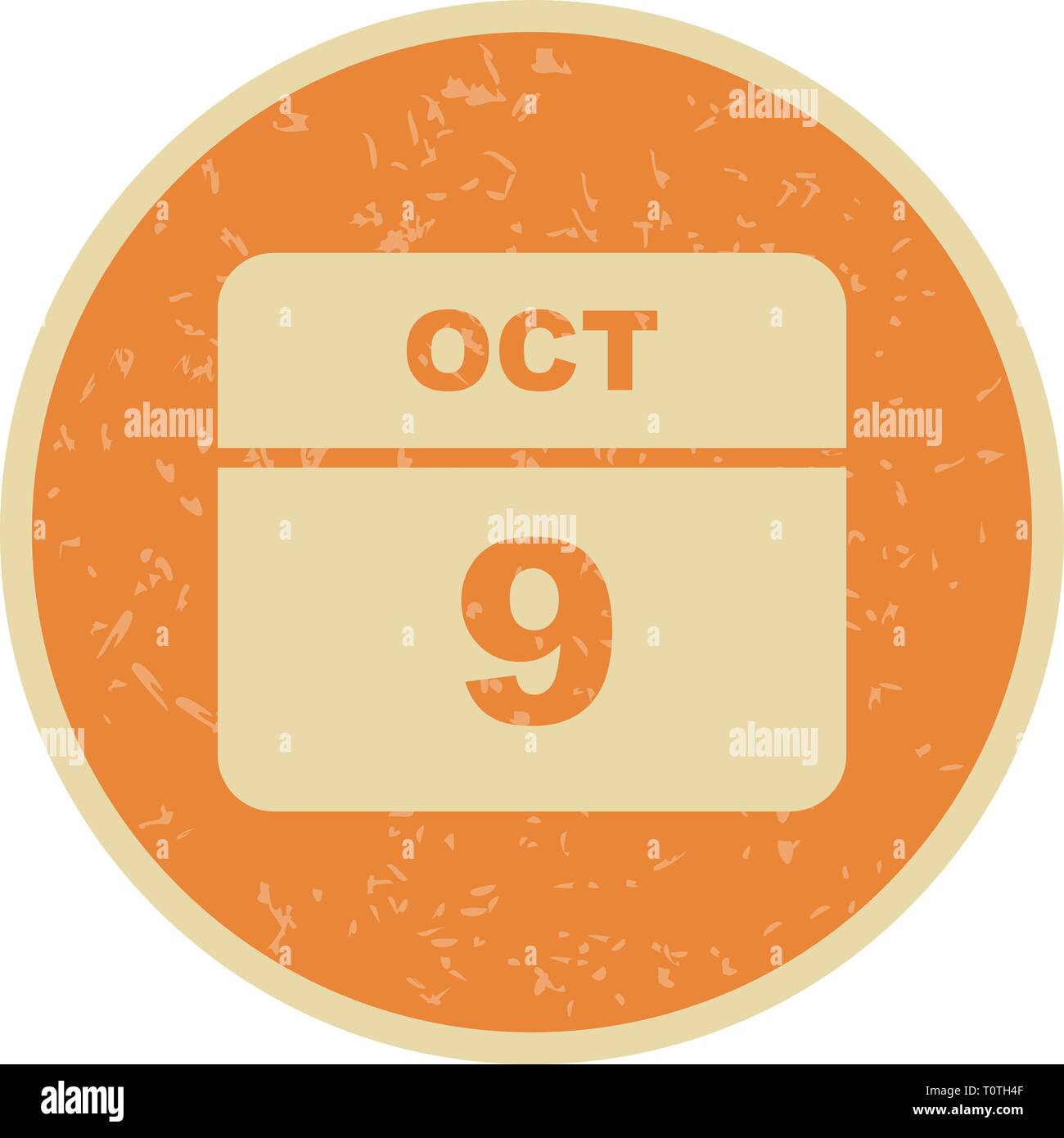 October 9th Date on a Single Day Calendar Stock Photo - Alamy