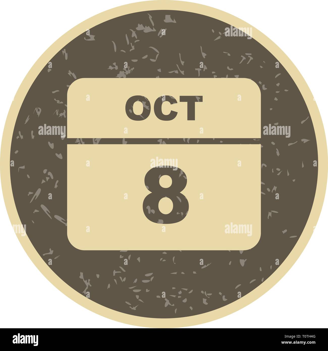 October 8th Date on a Single Day Calendar Stock Photo - Alamy