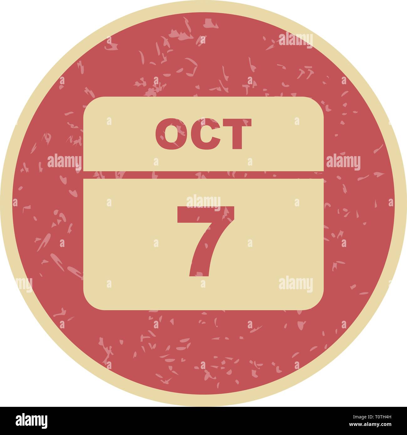 October 7th Date on a Single Day Calendar Stock Photo - Alamy