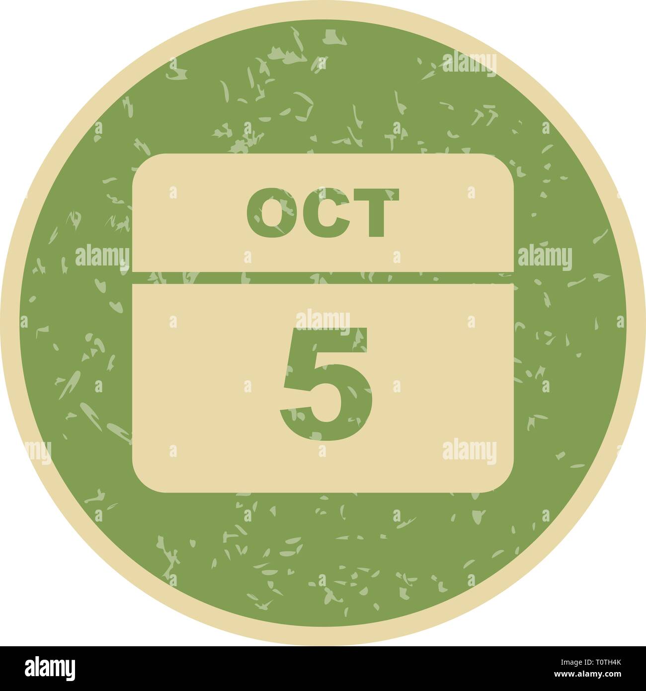 October 5th Date on a Single Day Calendar Stock Photo - Alamy