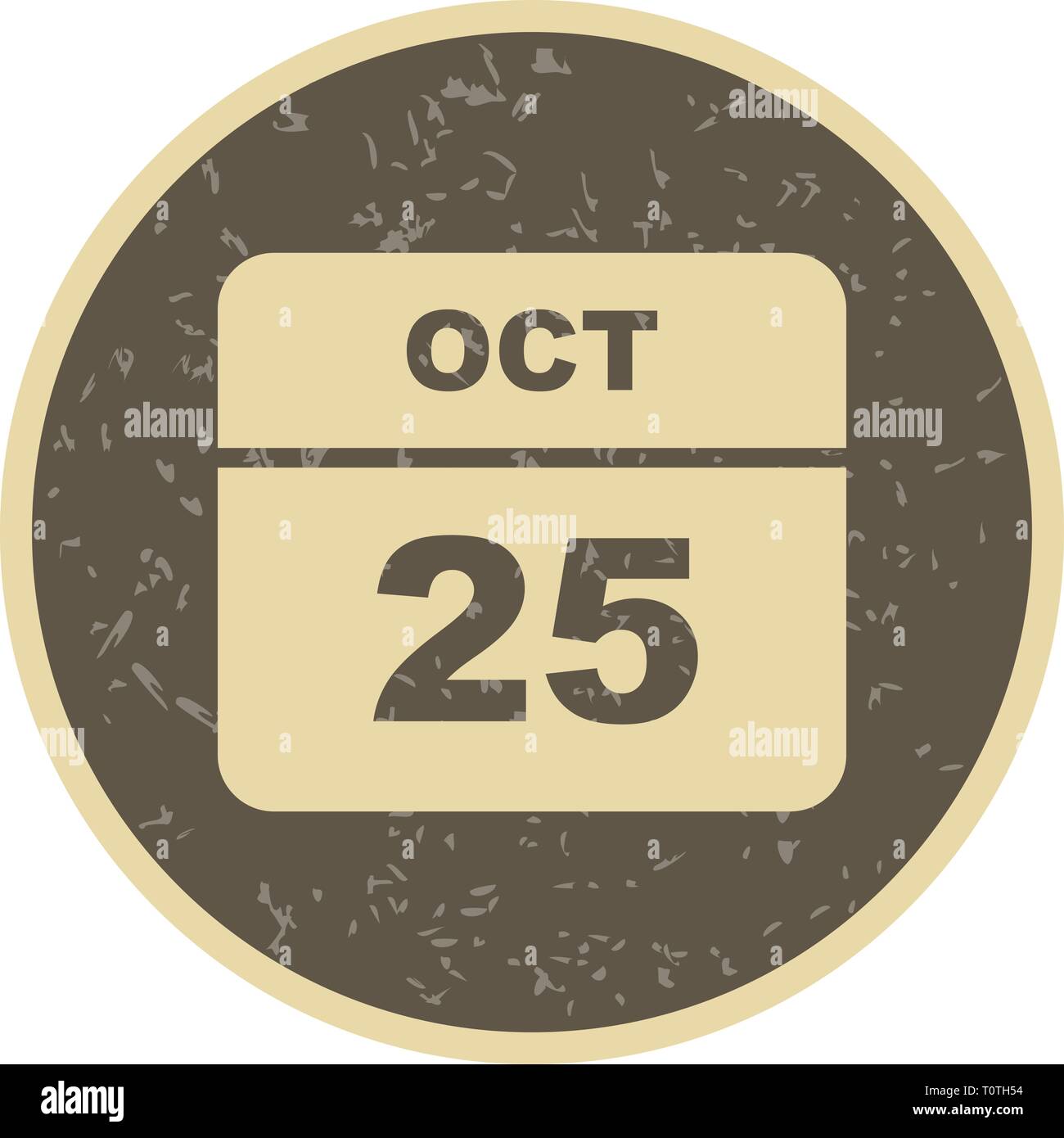 October 25th Date on a Single Day Calendar Stock Photo - Alamy