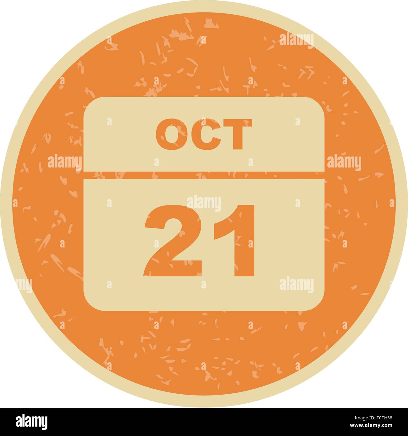 October 21st Date on a Single Day Calendar Stock Photo - Alamy
