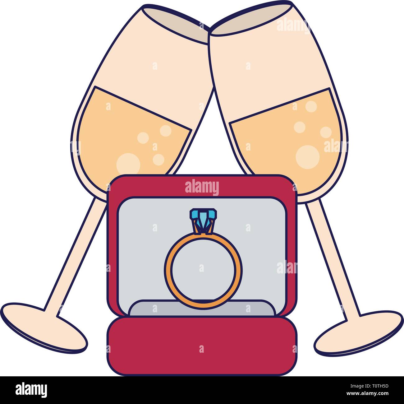 Two blue cups Stock Vector Images - Alamy