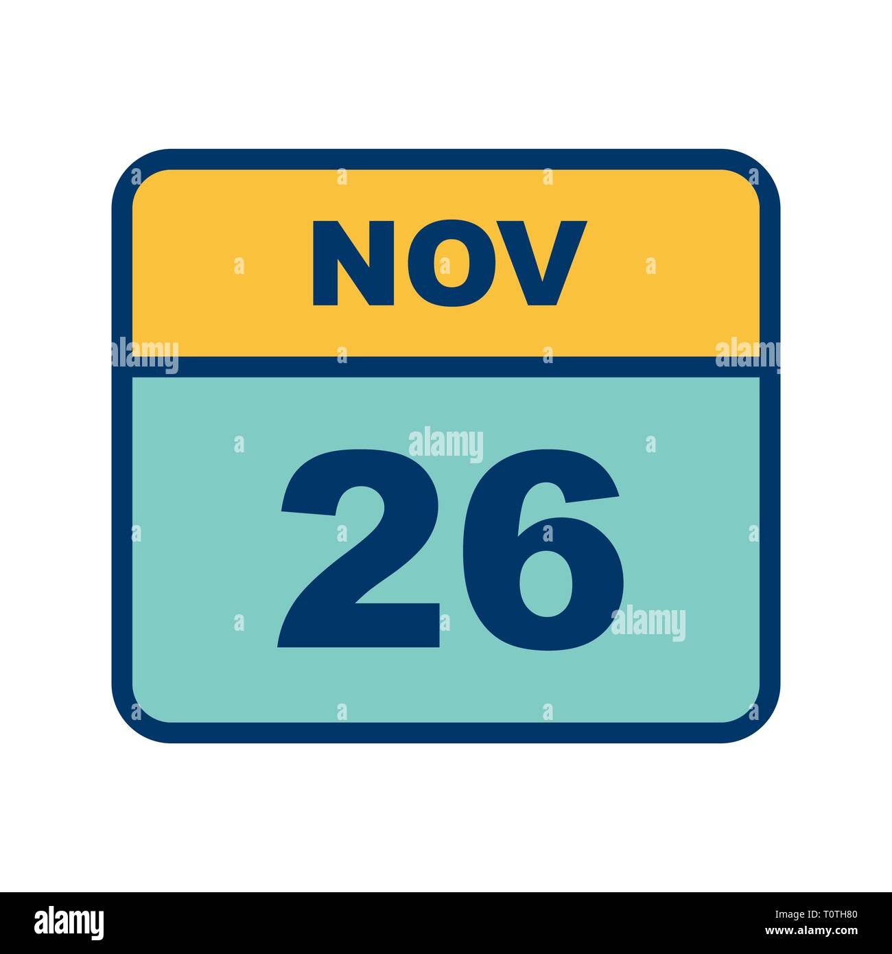 November 26th Date on a Single Day Calendar Stock Photo - Alamy
