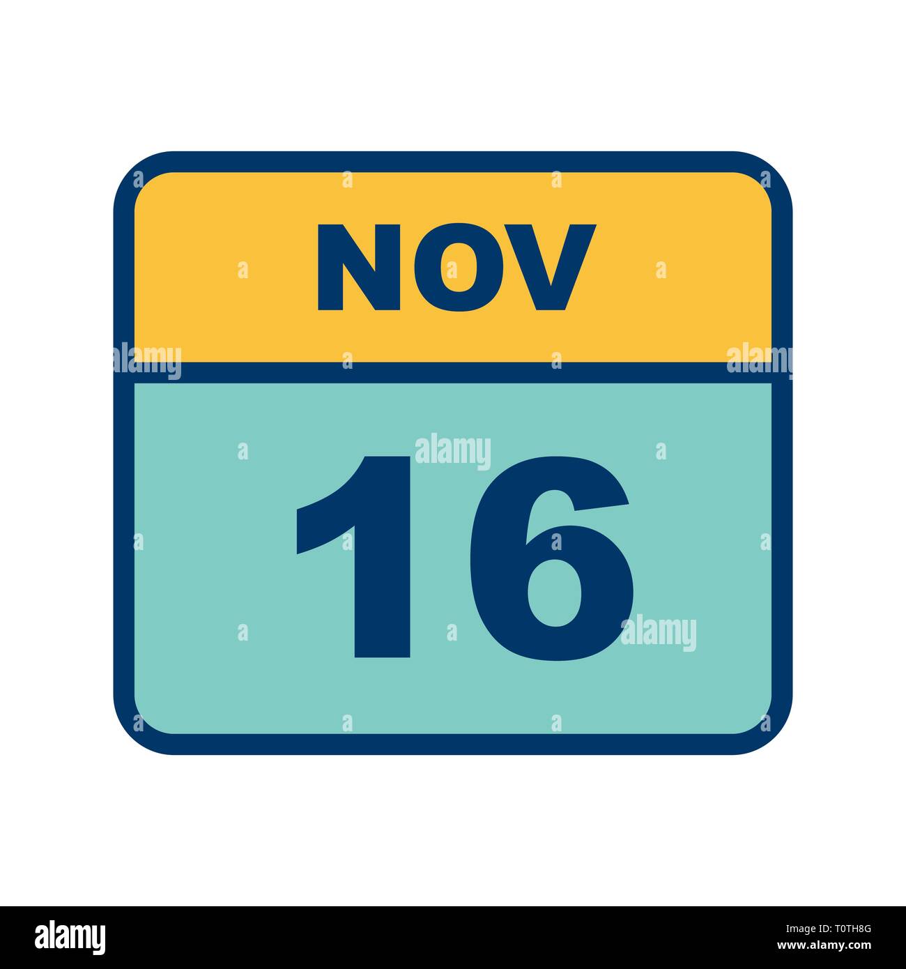 November 16th Date on a Single Day Calendar Stock Photo - Alamy