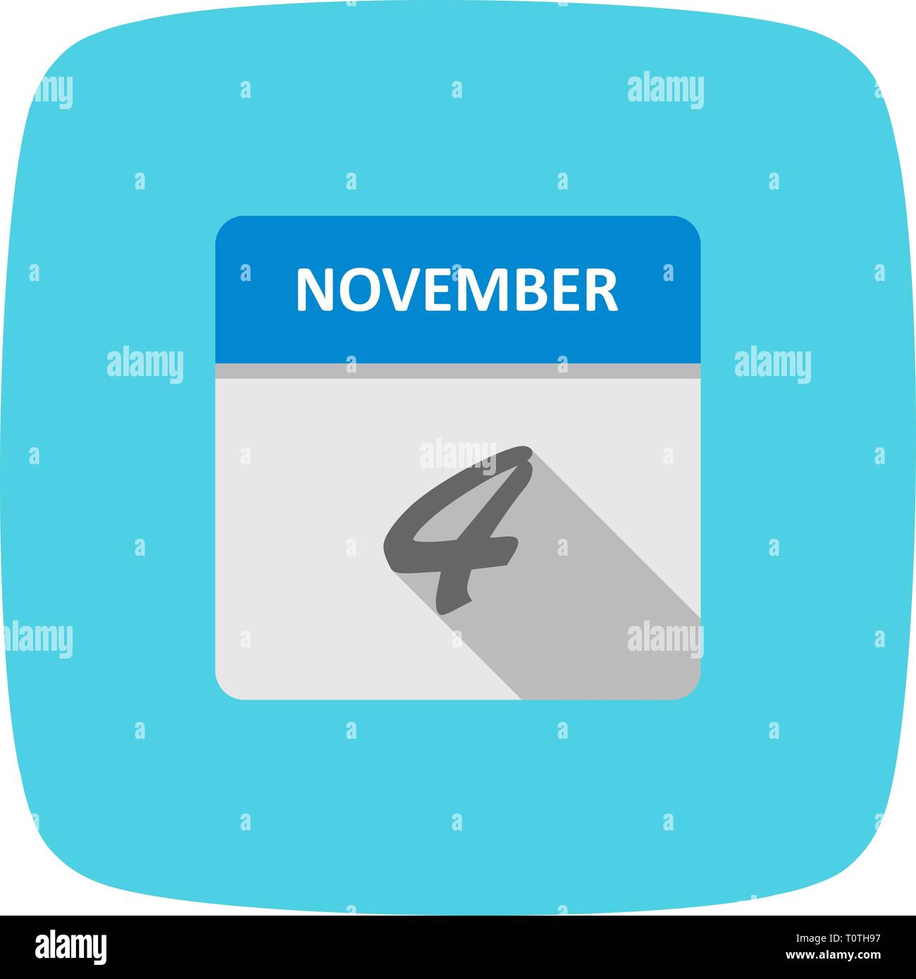 November 4th Date on a Single Day Calendar Stock Photo - Alamy