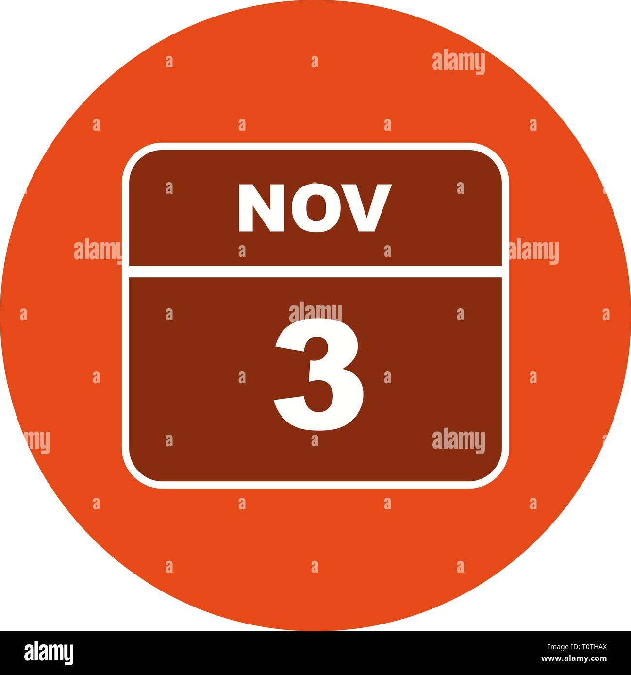 November 3rd Date on a Single Day Calendar Stock Photo - Alamy