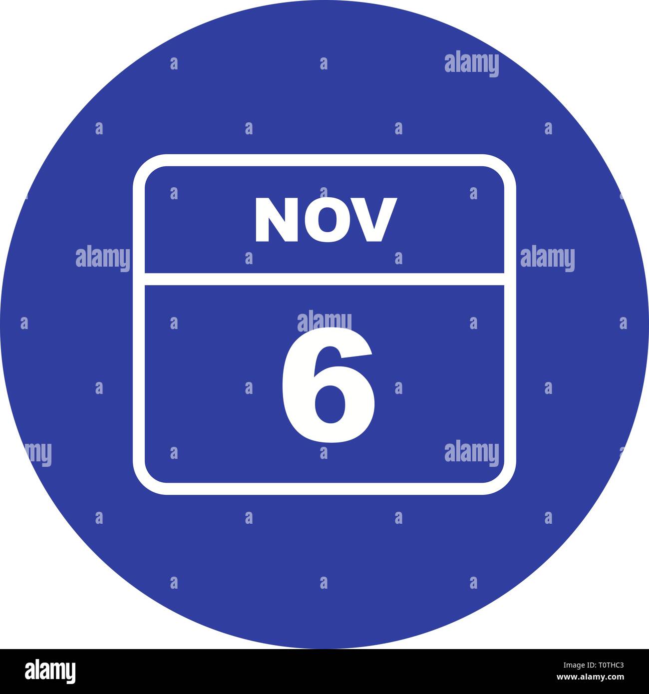 November 6th Date on a Single Day Calendar Stock Photo - Alamy