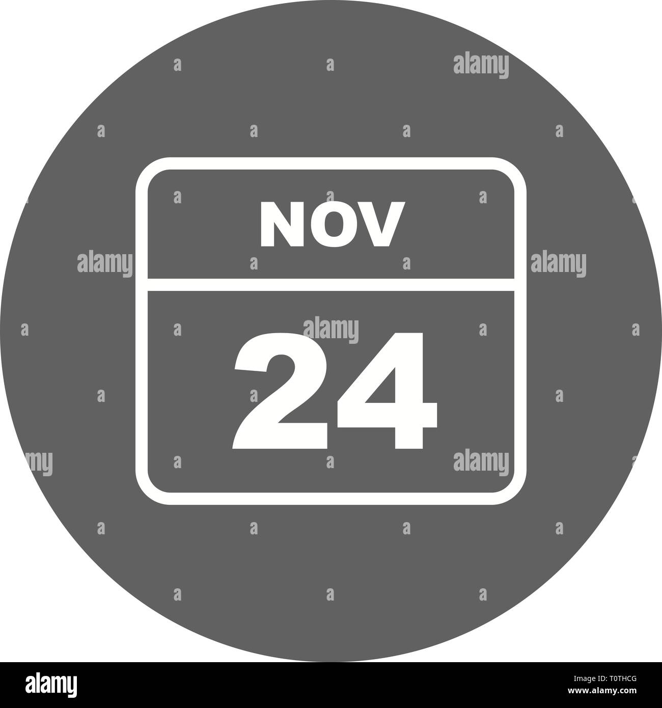 November 24th Date on a Single Day Calendar Stock Photo - Alamy