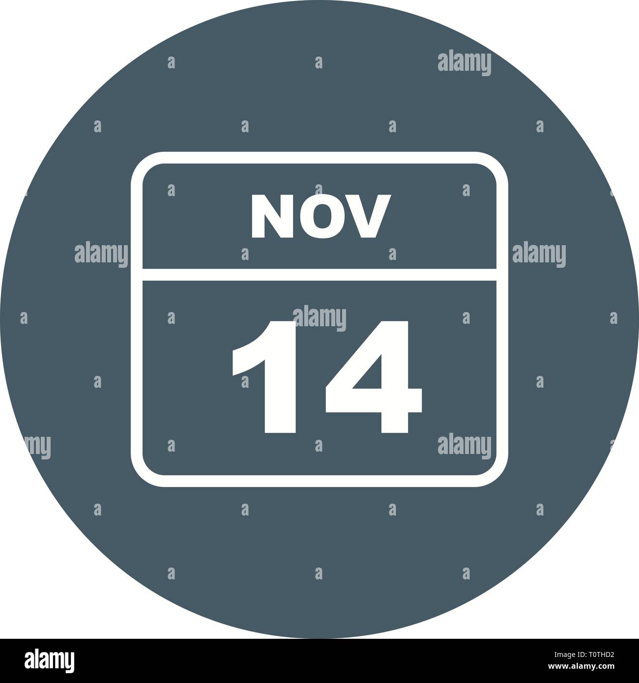 November 14th Date on a Single Day Calendar Stock Photo - Alamy