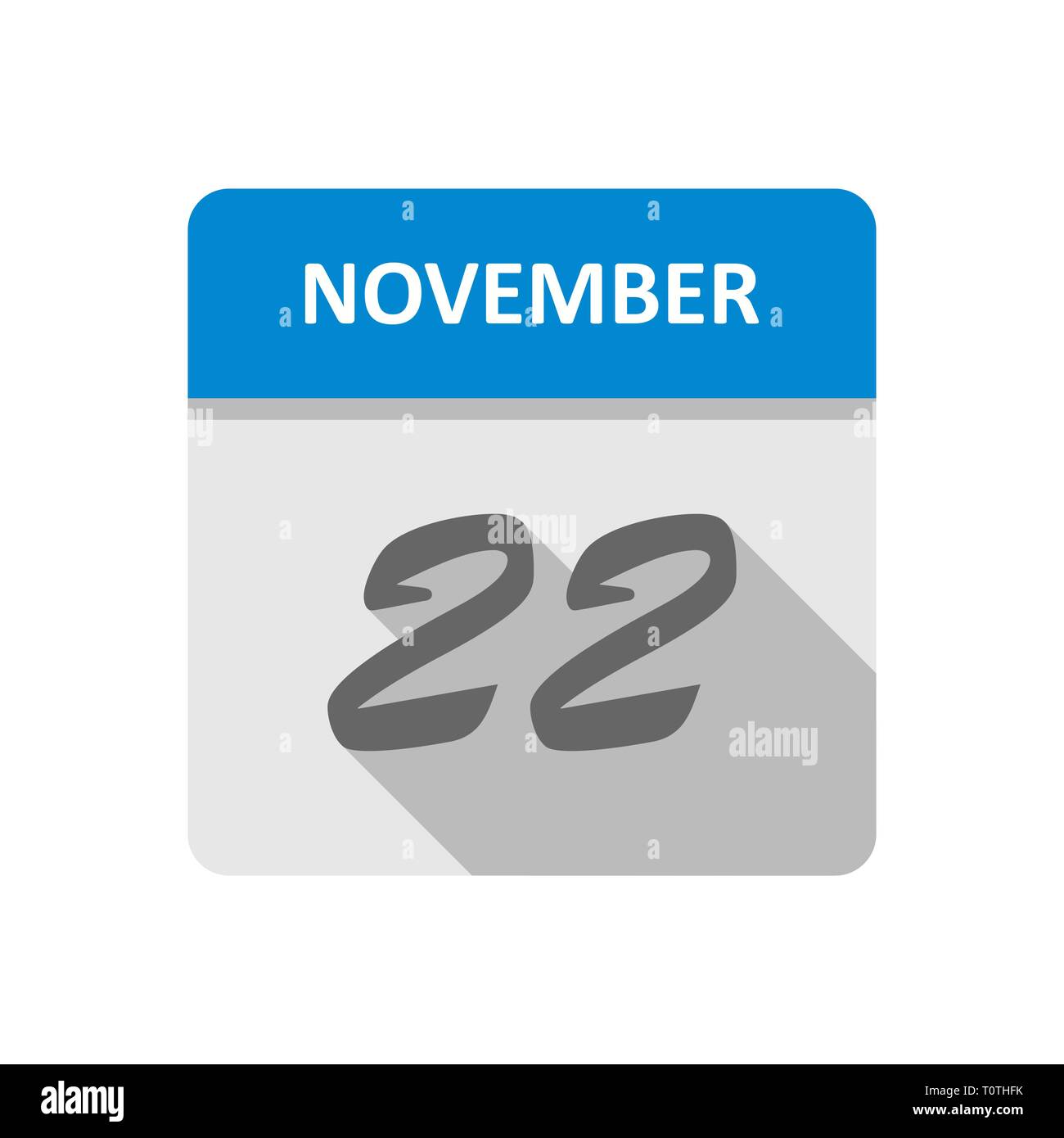 November 22nd Date on a Single Day Calendar Stock Photo - Alamy