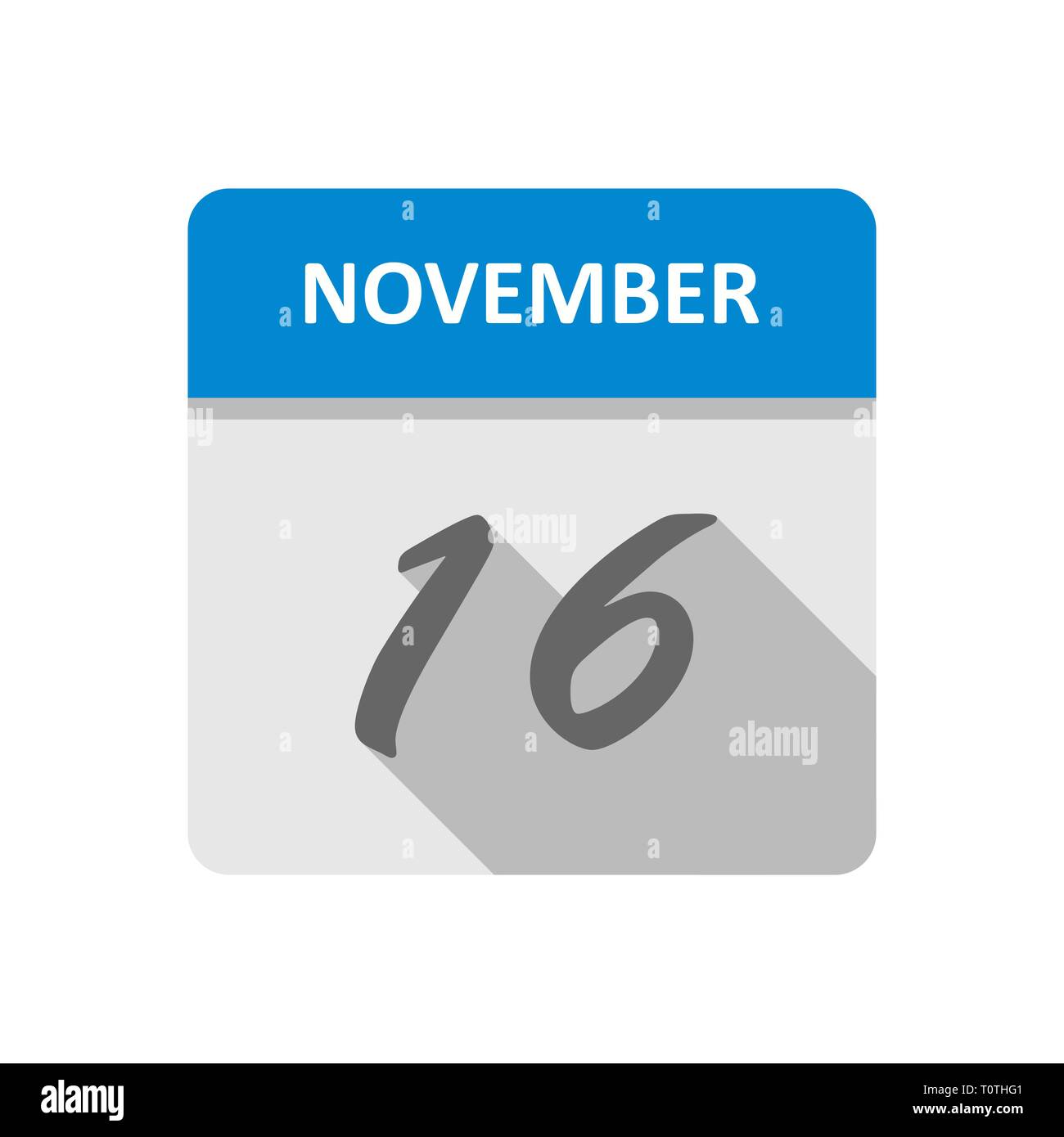 November 16th Date on a Single Day Calendar Stock Photo - Alamy