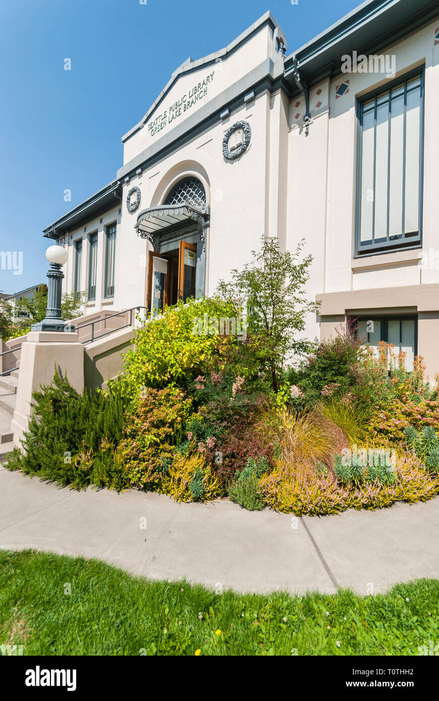 Seattle Public Library, Green Lake Branch in Seattle, Washington Stock ...