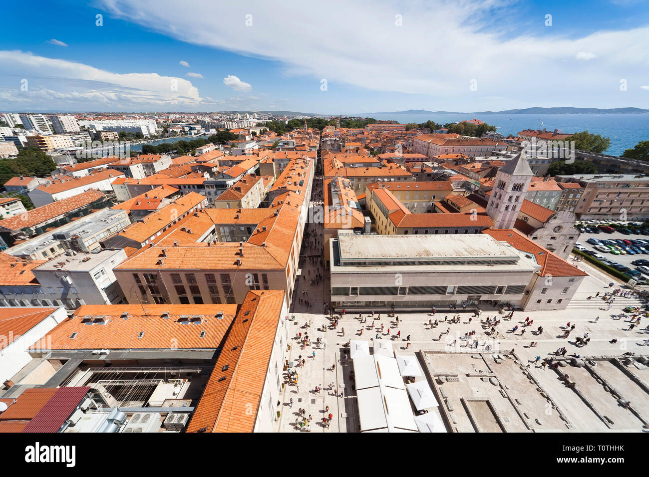 Panorama of Zadar - view from cathedral tower Stock Photo - Alamy