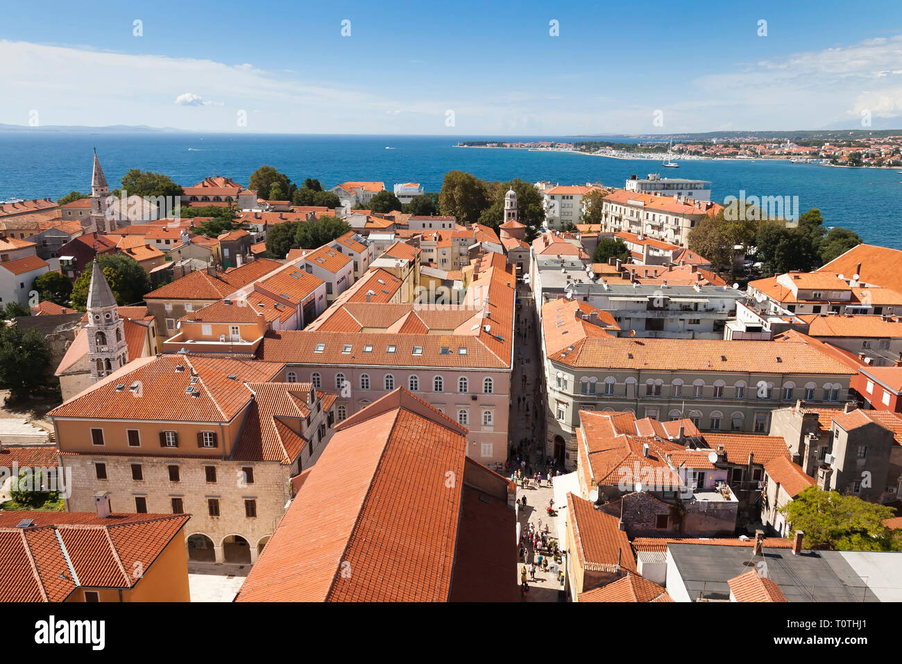 Panorama of Zadar - view from cathedral tower Stock Photo - Alamy