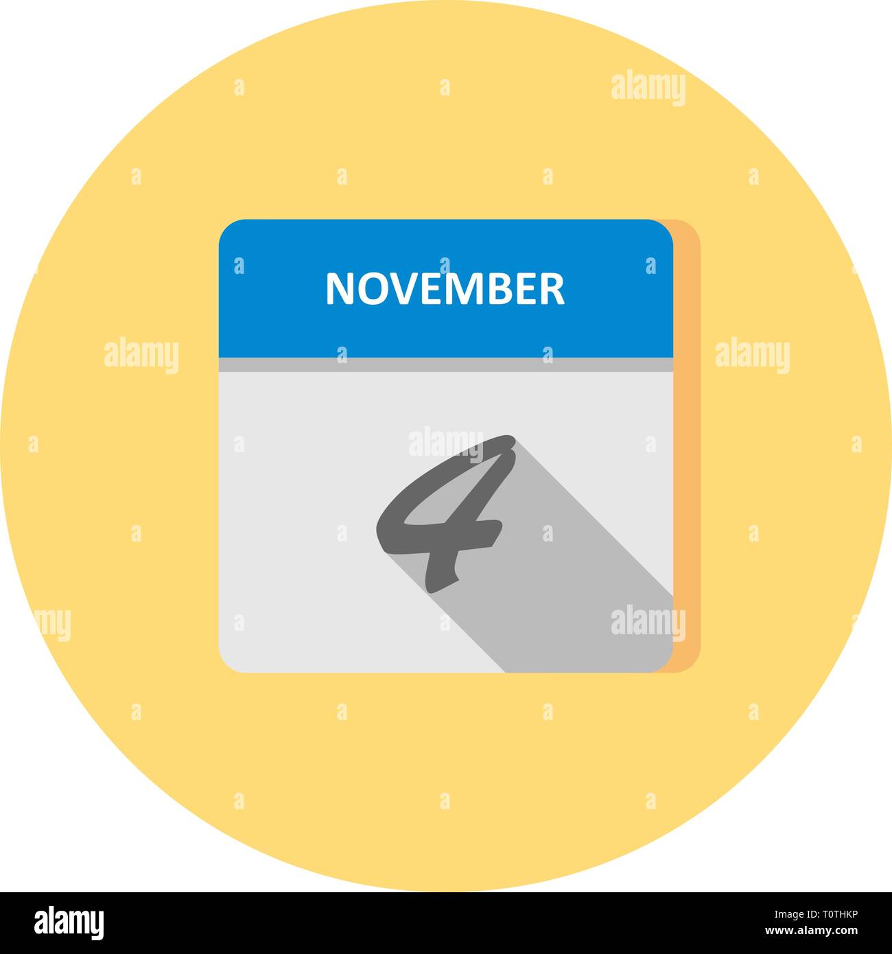 November 4th Date on a Single Day Calendar Stock Photo - Alamy