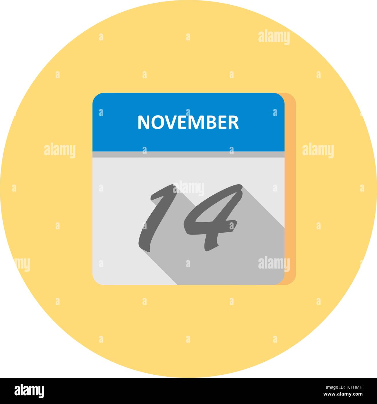 November 14th Date on a Single Day Calendar Stock Photo - Alamy