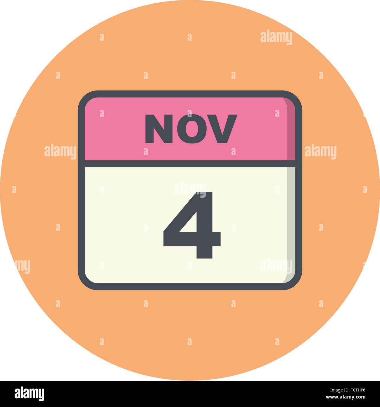 November 4th Date on a Single Day Calendar Stock Photo - Alamy