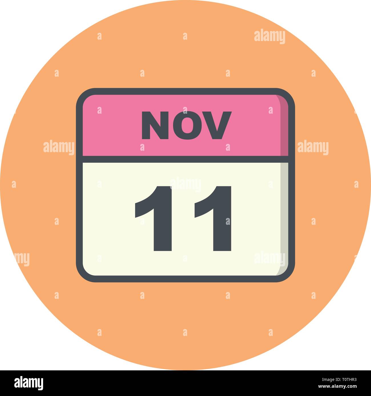 November 11th Date on a Single Day Calendar Stock Photo - Alamy