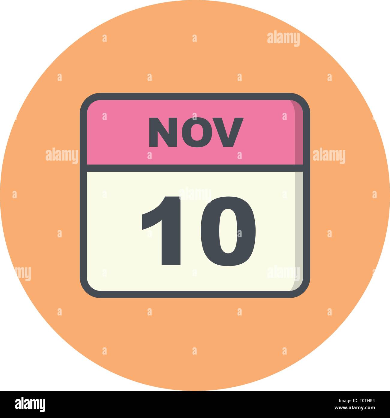 November 10th Date on a Single Day Calendar Stock Photo - Alamy