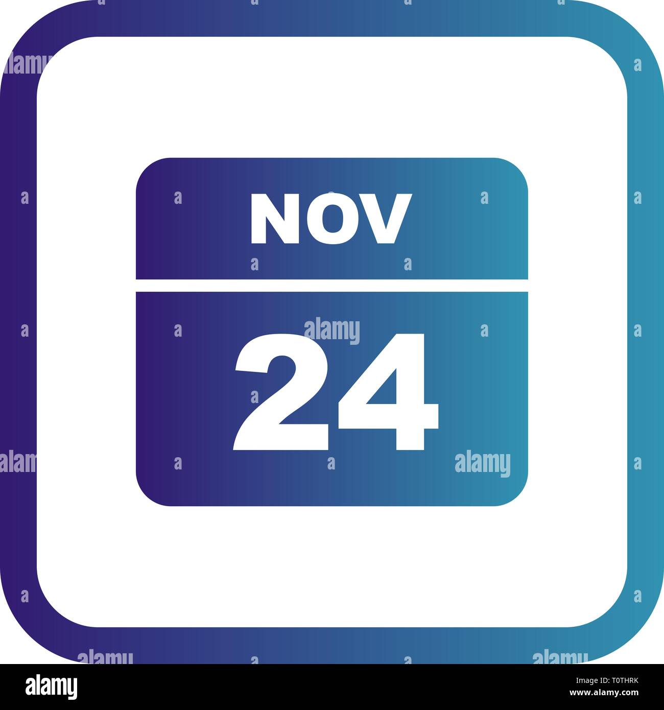 November 24th Date on a Single Day Calendar Stock Photo - Alamy