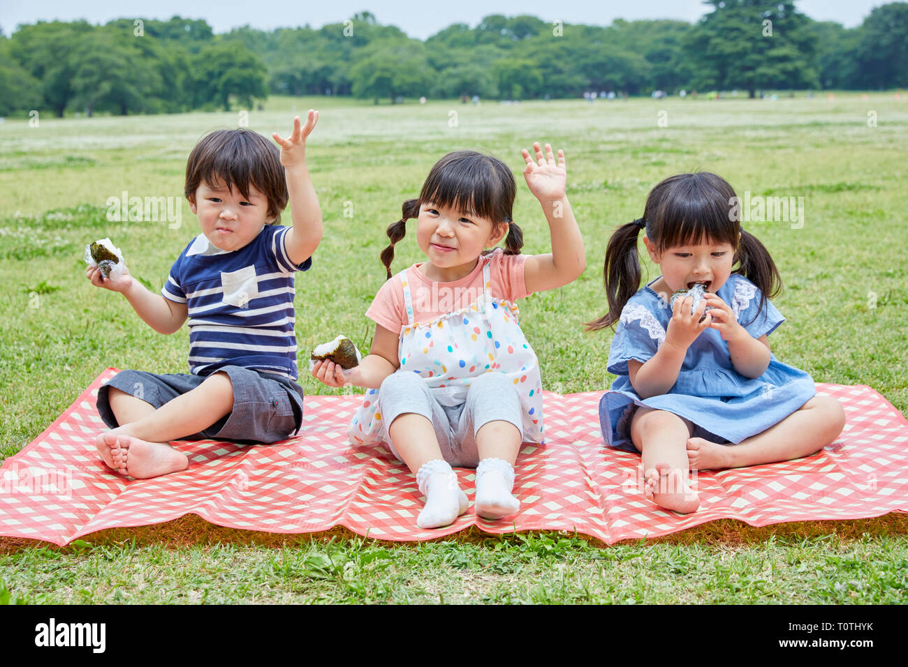 Japanese kids at a city park Stock Photo - Alamy