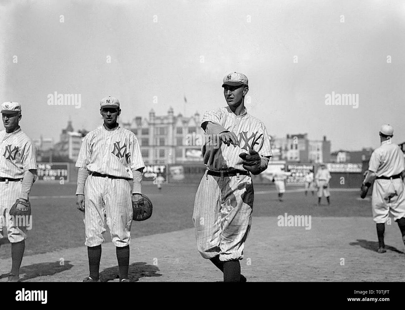 Bill Stumpf, New York Highlanders, at Hilltop Park, New York 1912 Stock ...