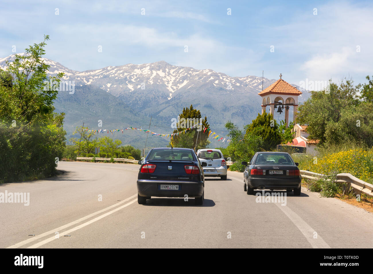 Greek highway road sign hi-res stock photography and images - Alamy