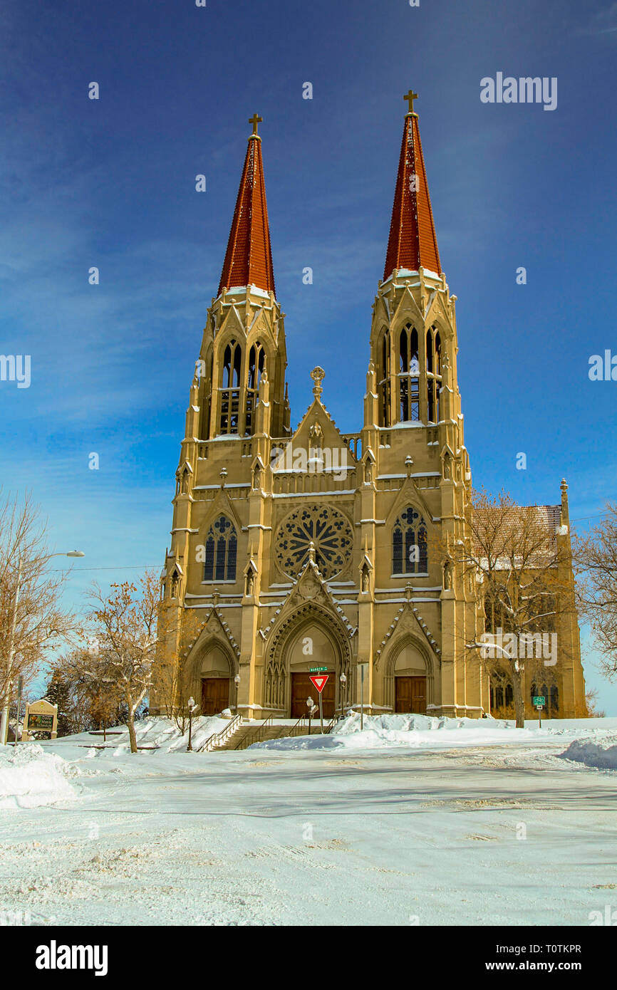 Front view of the Cathedral of Saint Helena, Helena, Montana, USA Stock ...