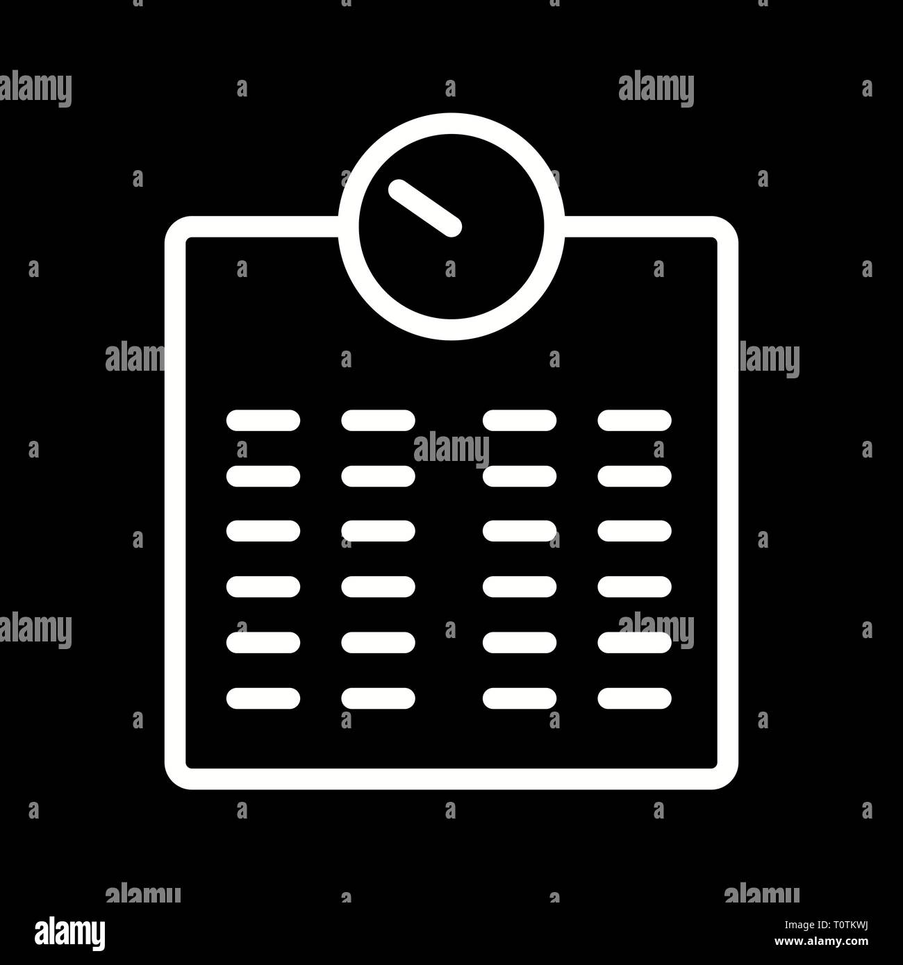 Illustration Weighting Machine Icon Stock Photo - Alamy