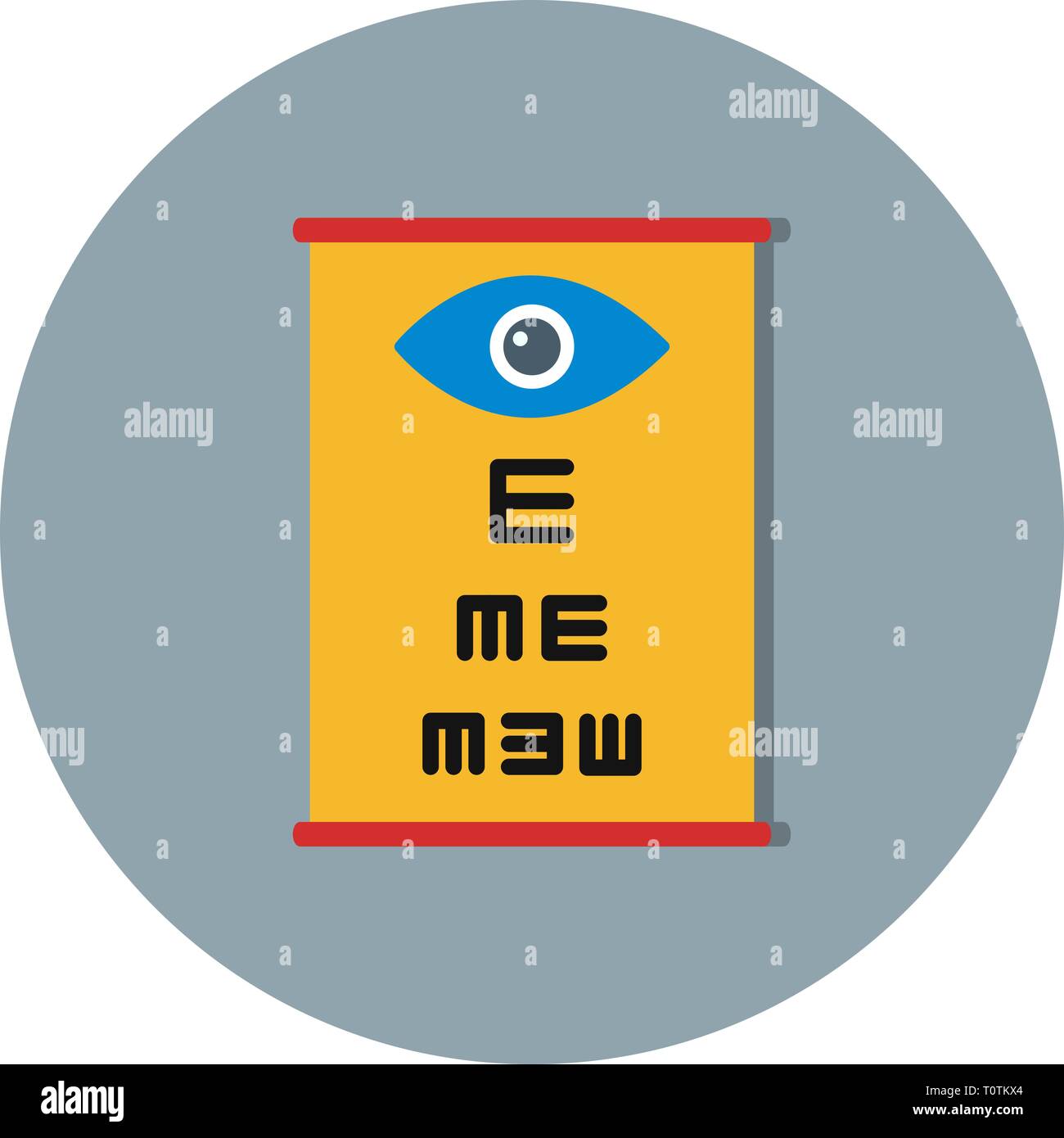 Illustration Eye Test Icon Stock Photo - Alamy