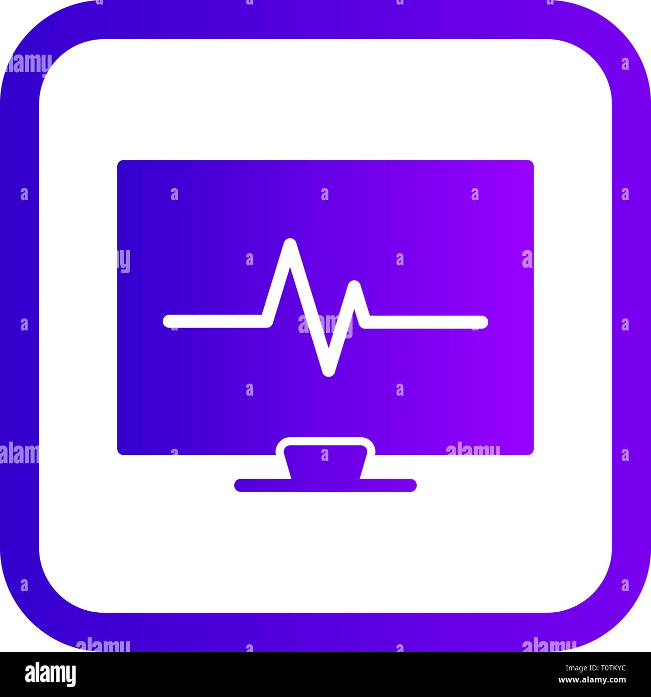 Illustration ECG Icon Stock Photo - Alamy