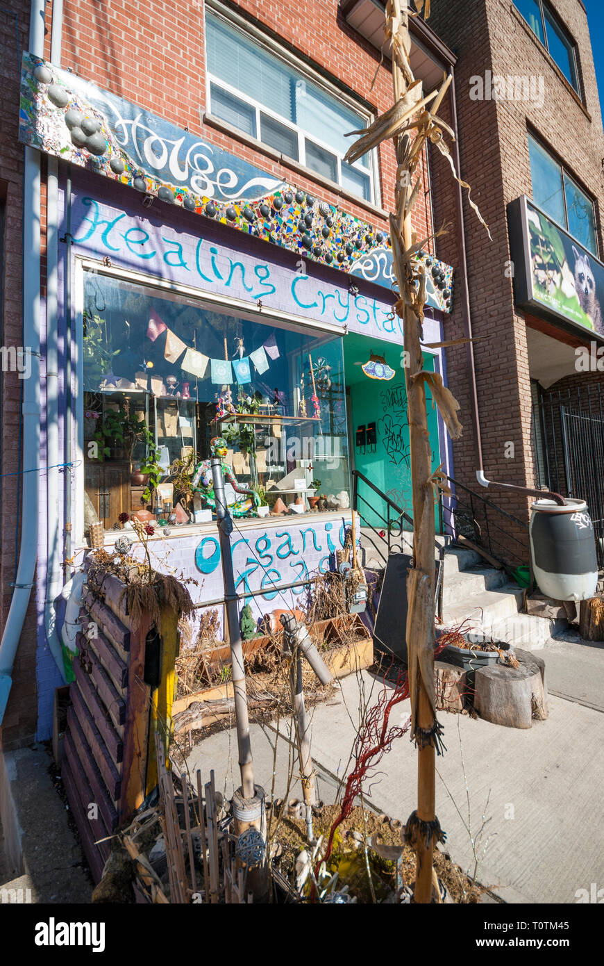 An eclectic crystal and knick knac store in Toronto's Kensington Market ...