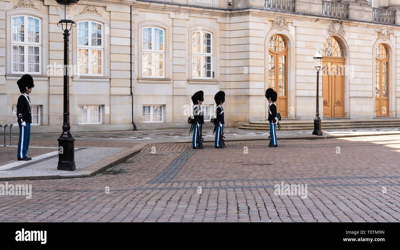 Copenhagen, Denmark - March 19, 2019: the Royal Life Guards (Den ...
