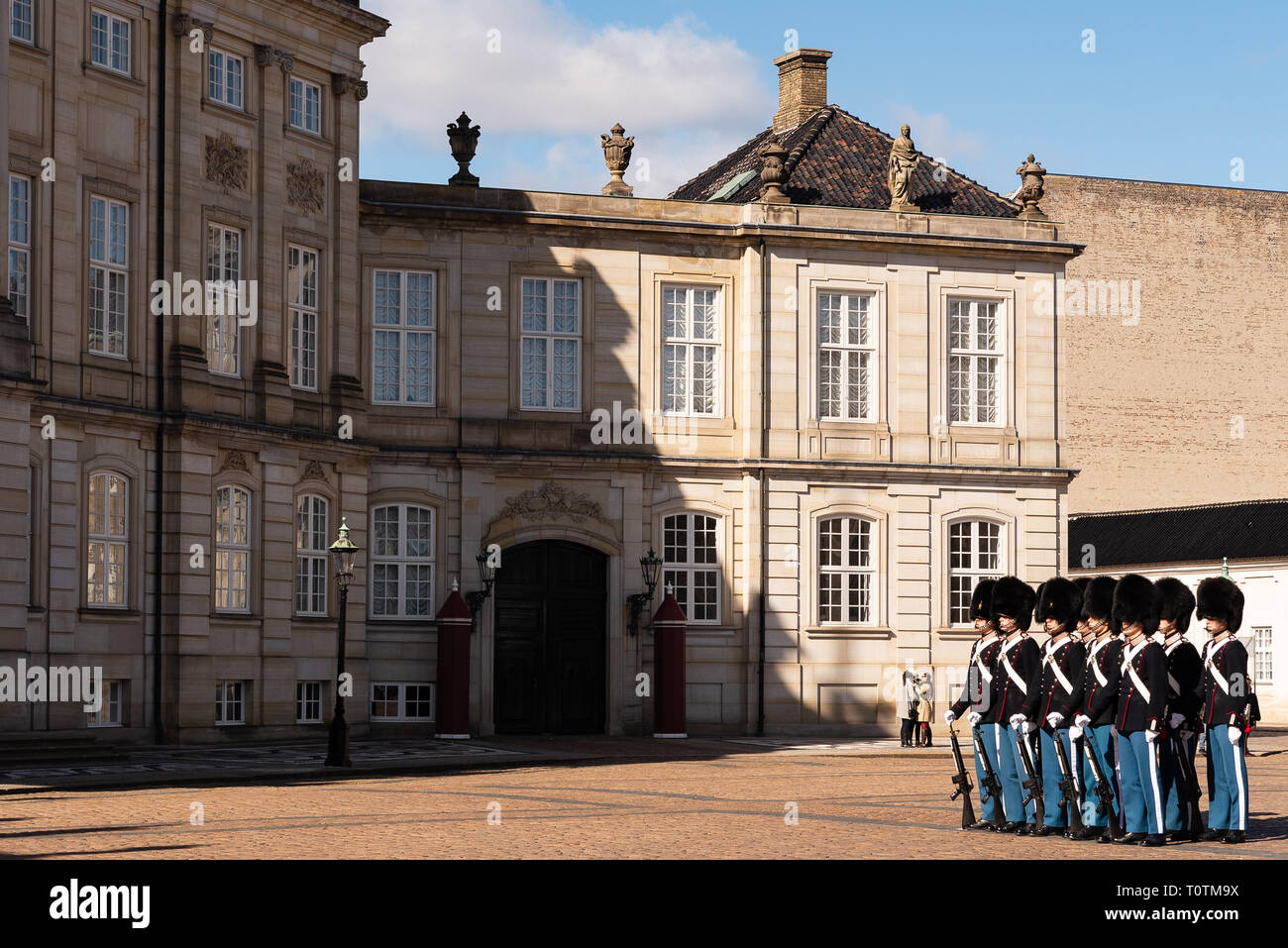 Copenhagen, Denmark - March 19, 2019: the Royal Life Guards (Den ...