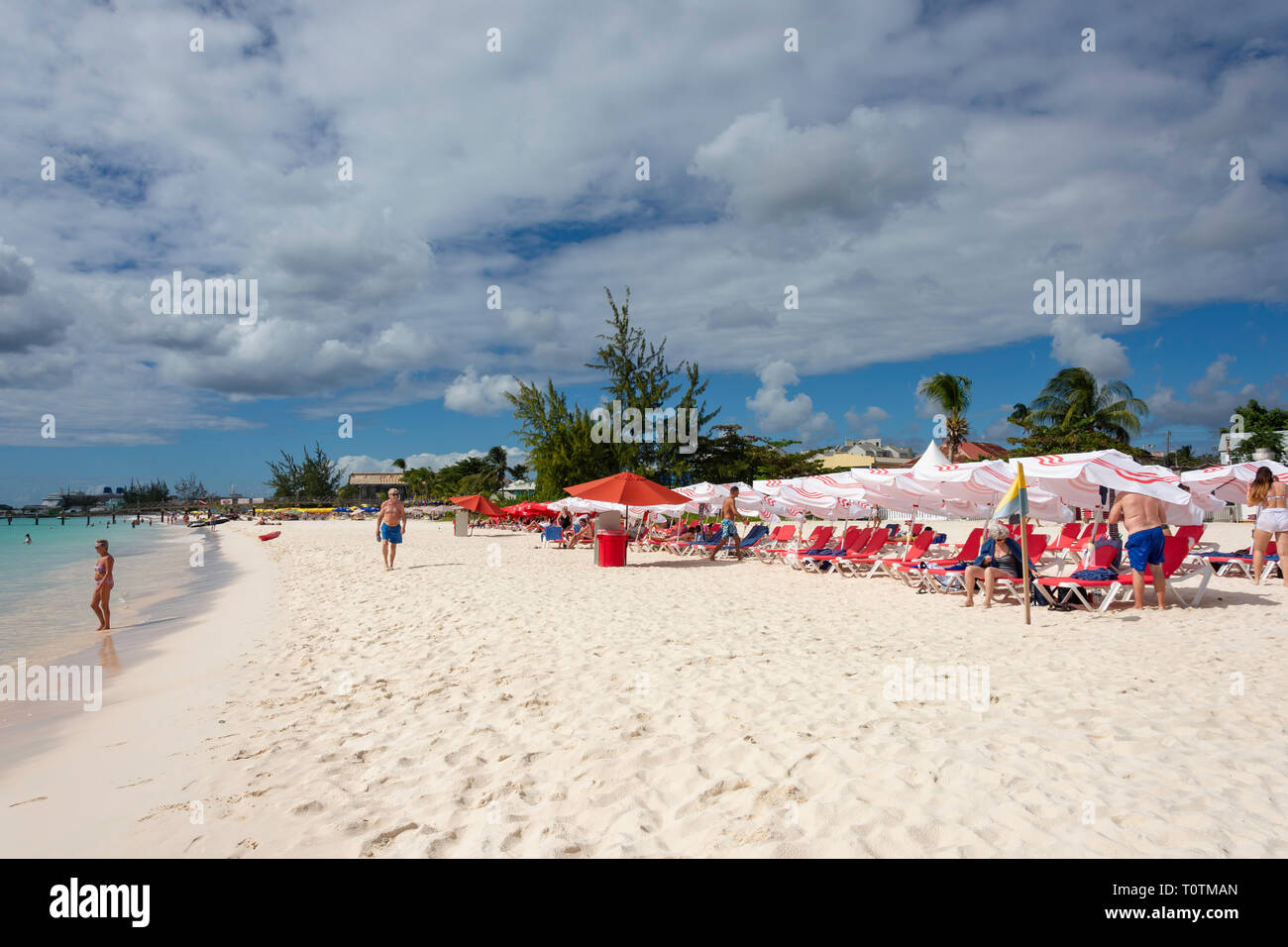 Beach view, Carlisle Bay, St Michael Parish, Barbados, Lesser Antilles ...