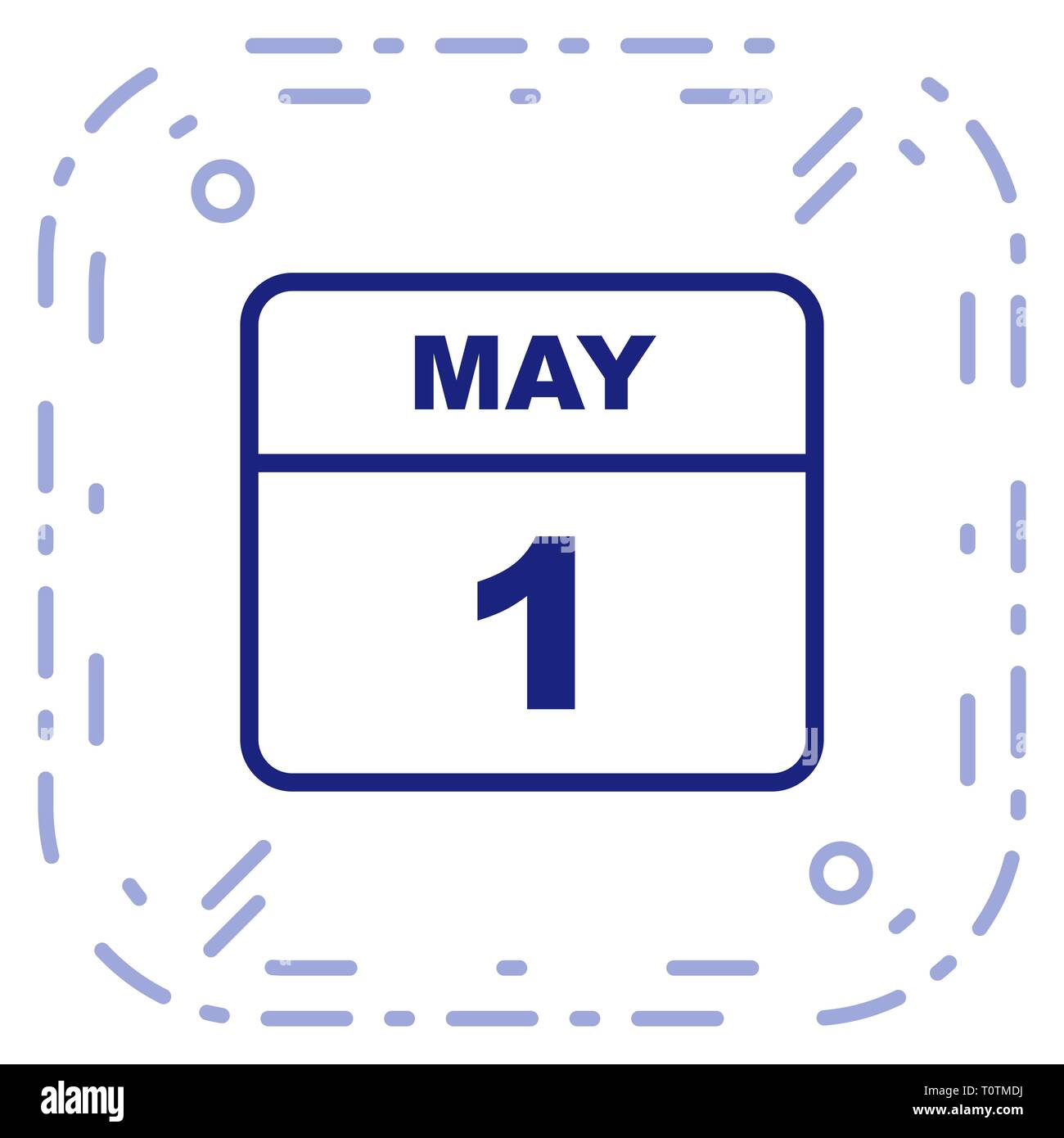 May 1st Date on a Single Day Calendar Stock Photo - Alamy