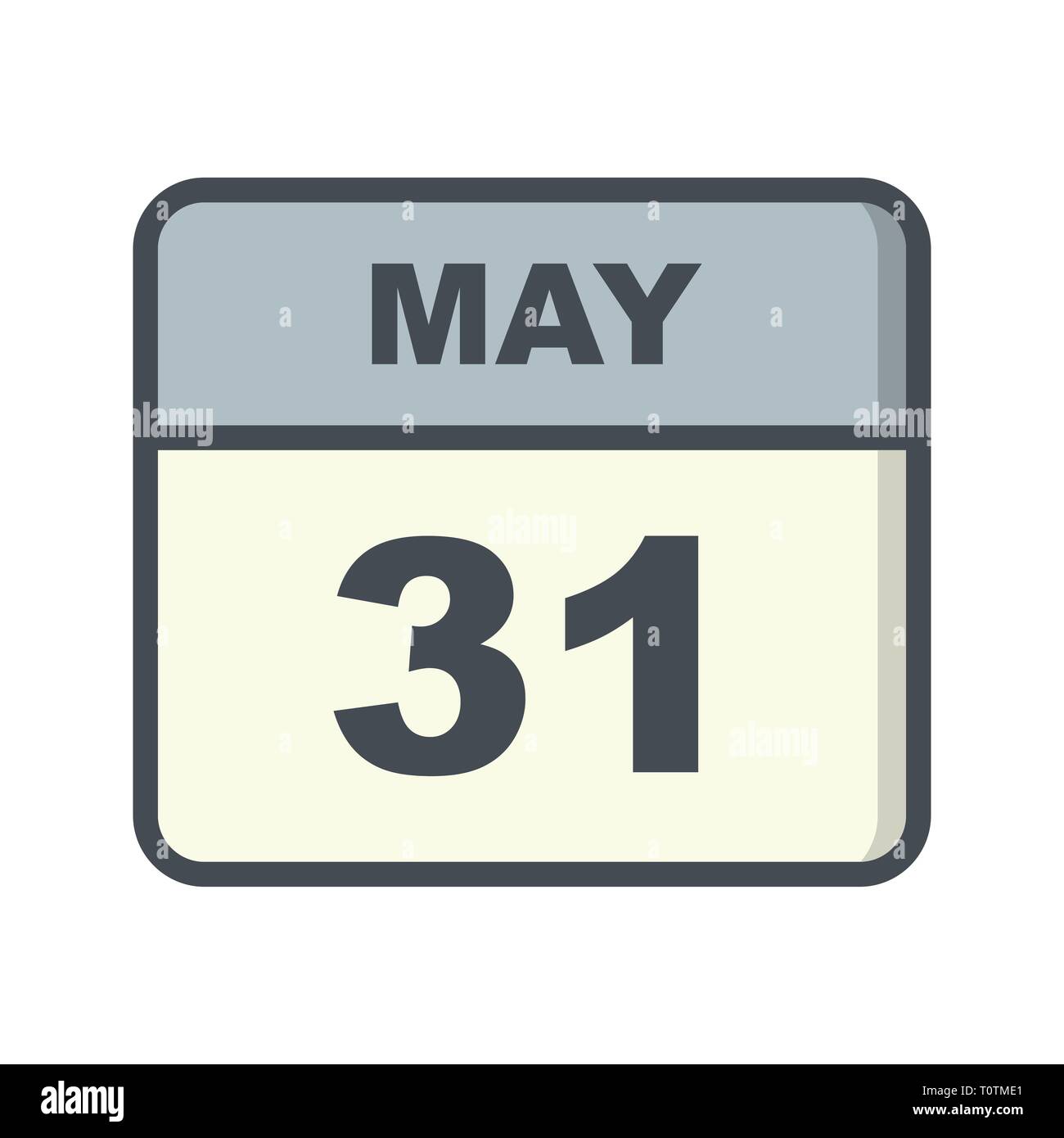 May 31st Date on a Single Day Calendar Stock Photo - Alamy