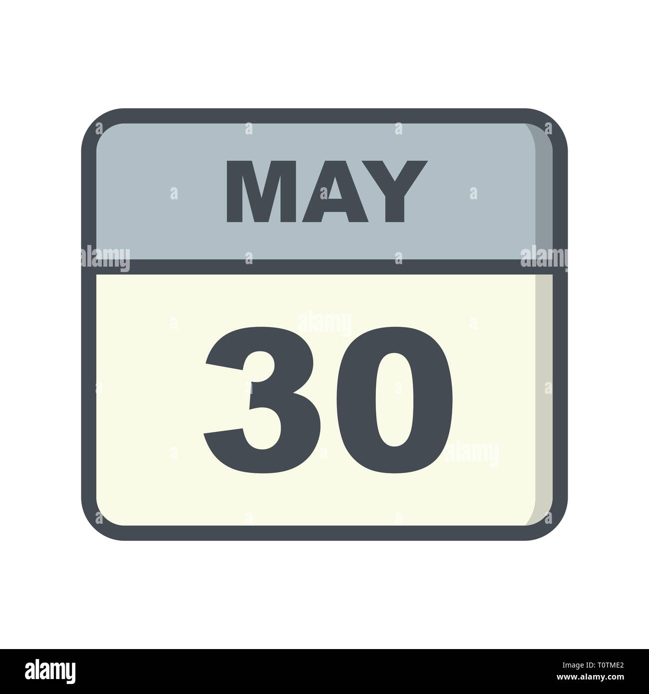 May 30th Date on a Single Day Calendar Stock Photo - Alamy