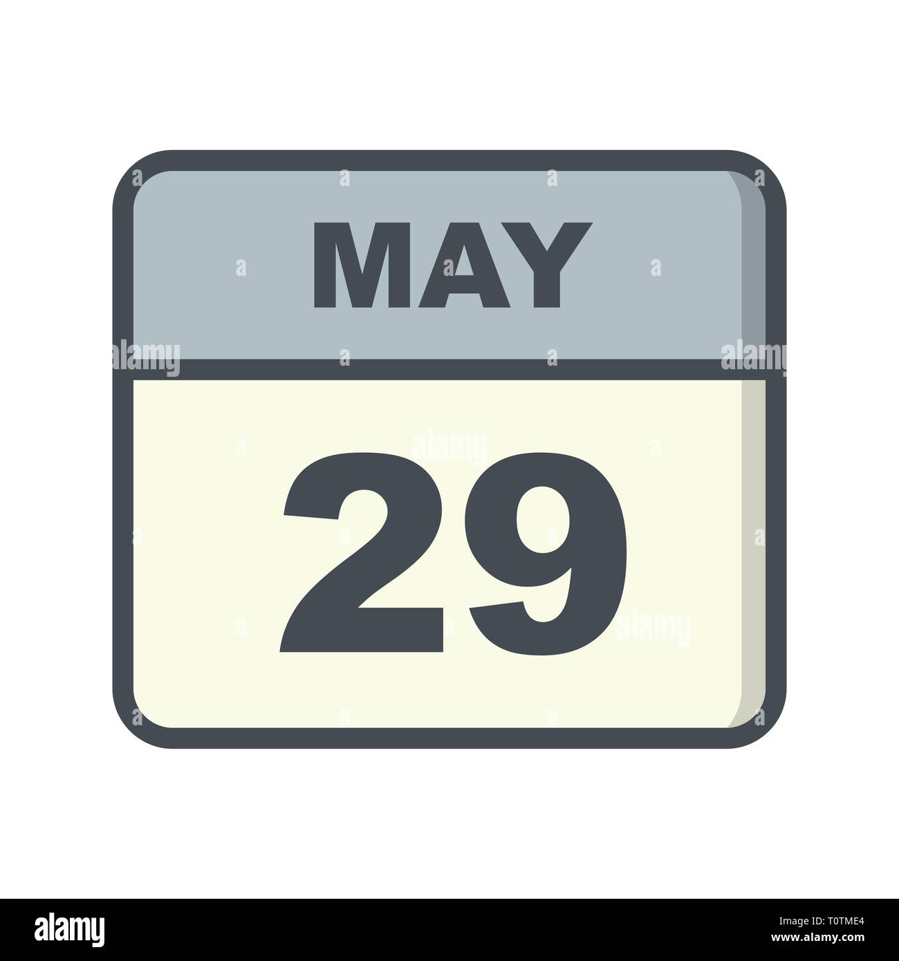 May 29th Date on a Single Day Calendar Stock Photo - Alamy