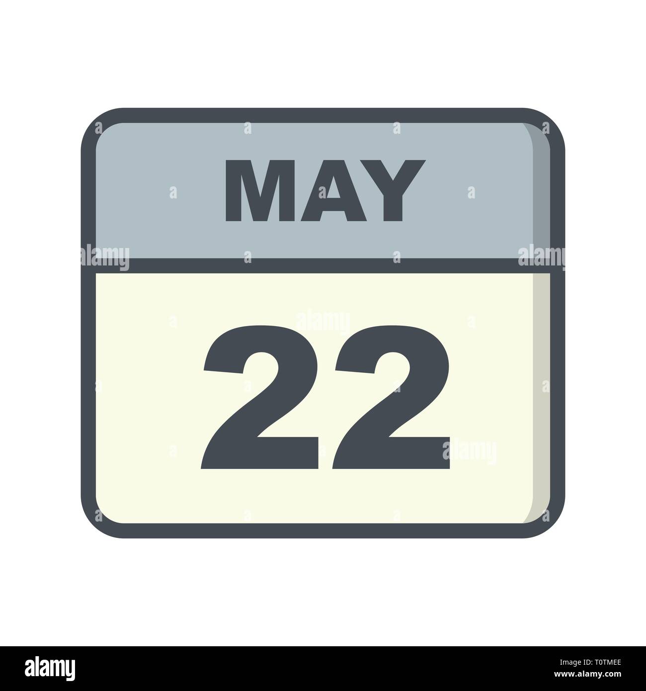 May 22nd Date on a Single Day Calendar Stock Photo - Alamy