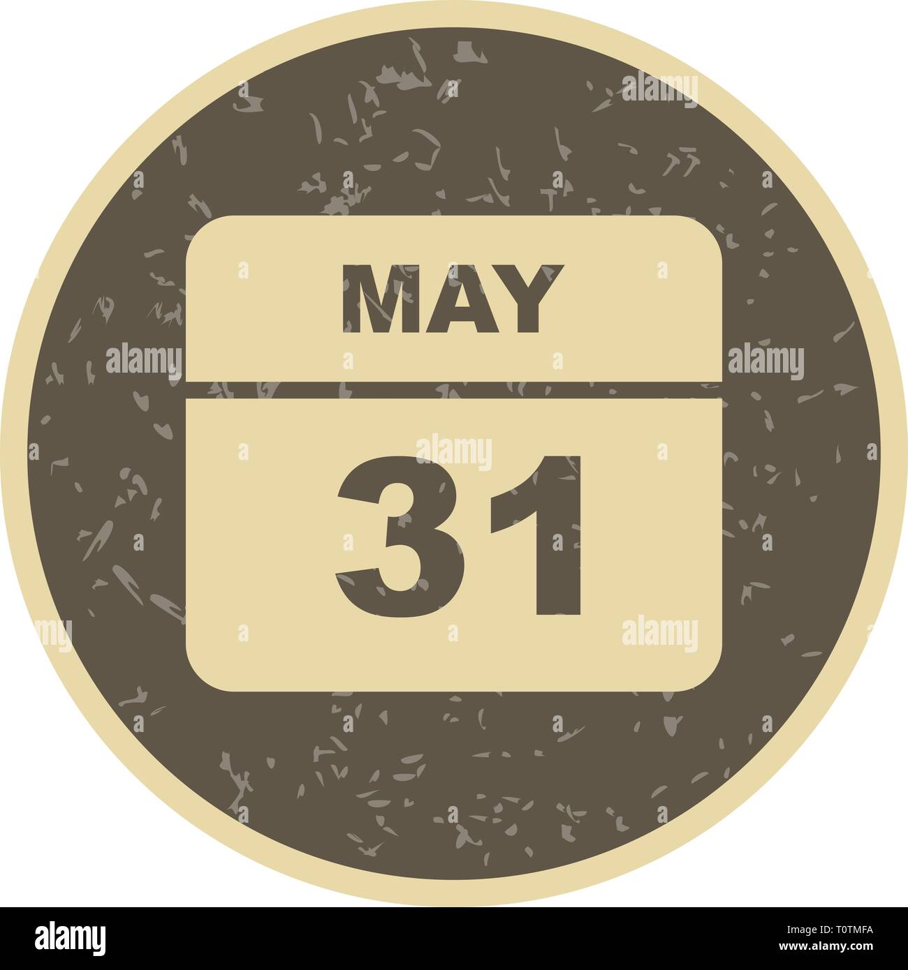 May 31st Date on a Single Day Calendar Stock Photo - Alamy
