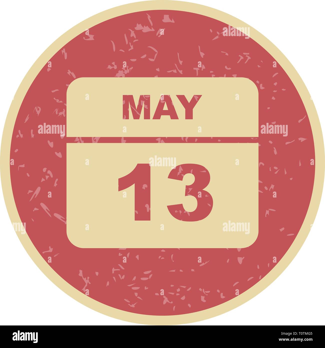 May 13th Date on a Single Day Calendar Stock Photo - Alamy