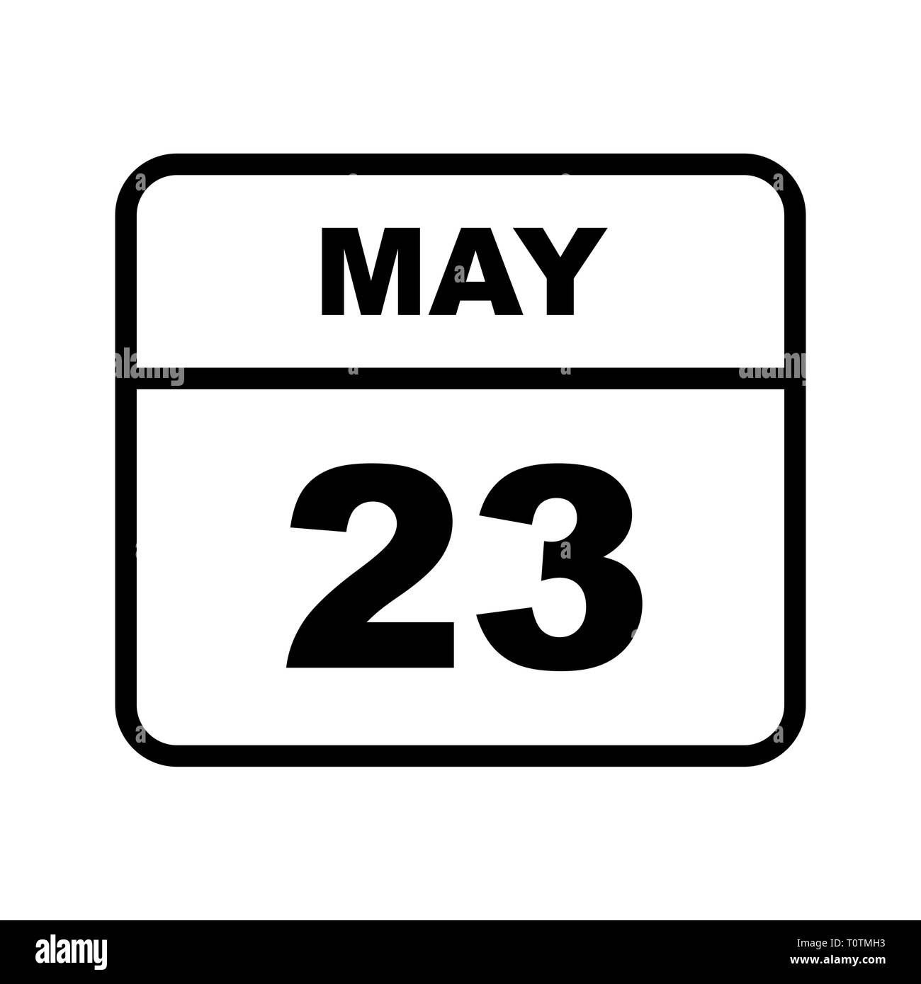 May 23rd Date on a Single Day Calendar Stock Photo - Alamy