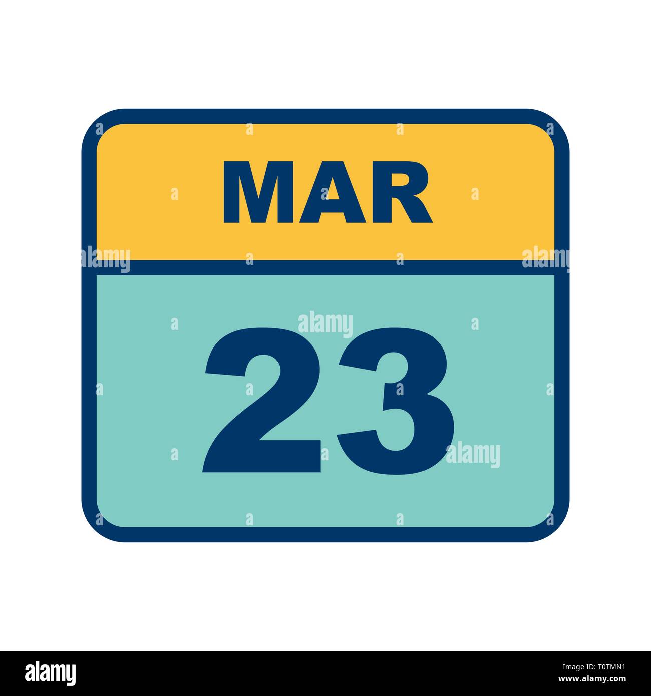 March 23rd Date on a Single Day Calendar Stock Photo - Alamy
